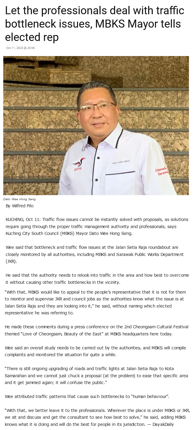 News - Official Website of Council of the City of Kuching South